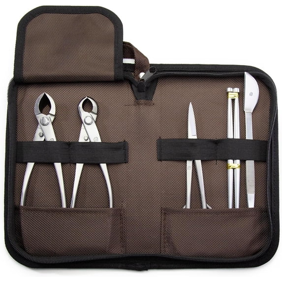 Bonsai Tool Set – 5-Piece Alloy Steel Kit with Long-Handle Scissors ...