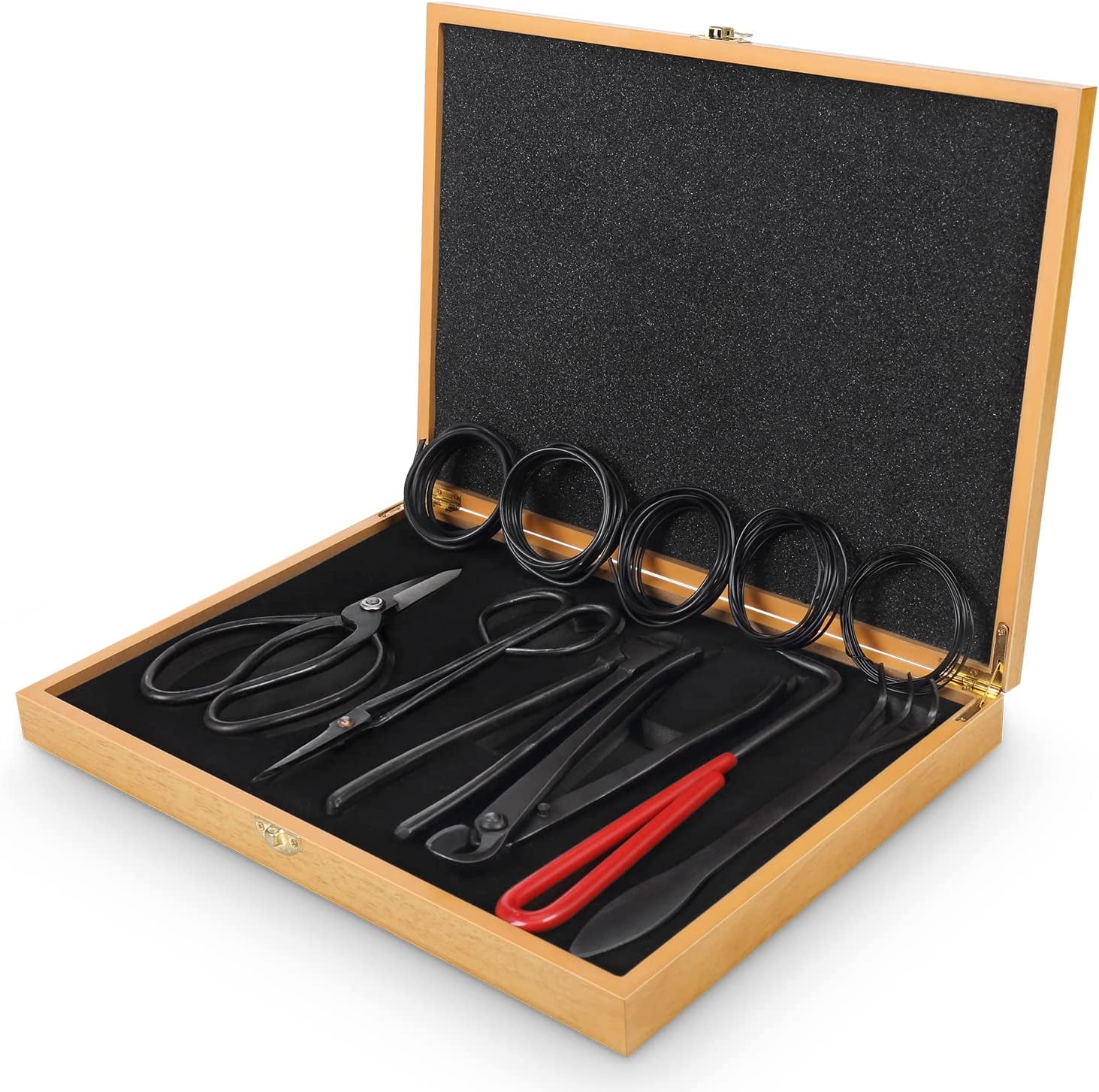 Bonsai Tools Set with Wood Box 12PCS Heavy Duty Bonsai Tree Kit ...