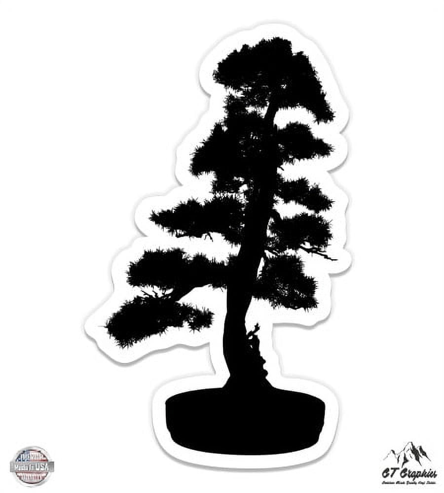 Bonsai Tree - 12" Vinyl Sticker Waterproof Decal - Walmart.com