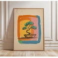Bonsai Tree Abstract Botanical Color Block Modern Nature Wall Art ...