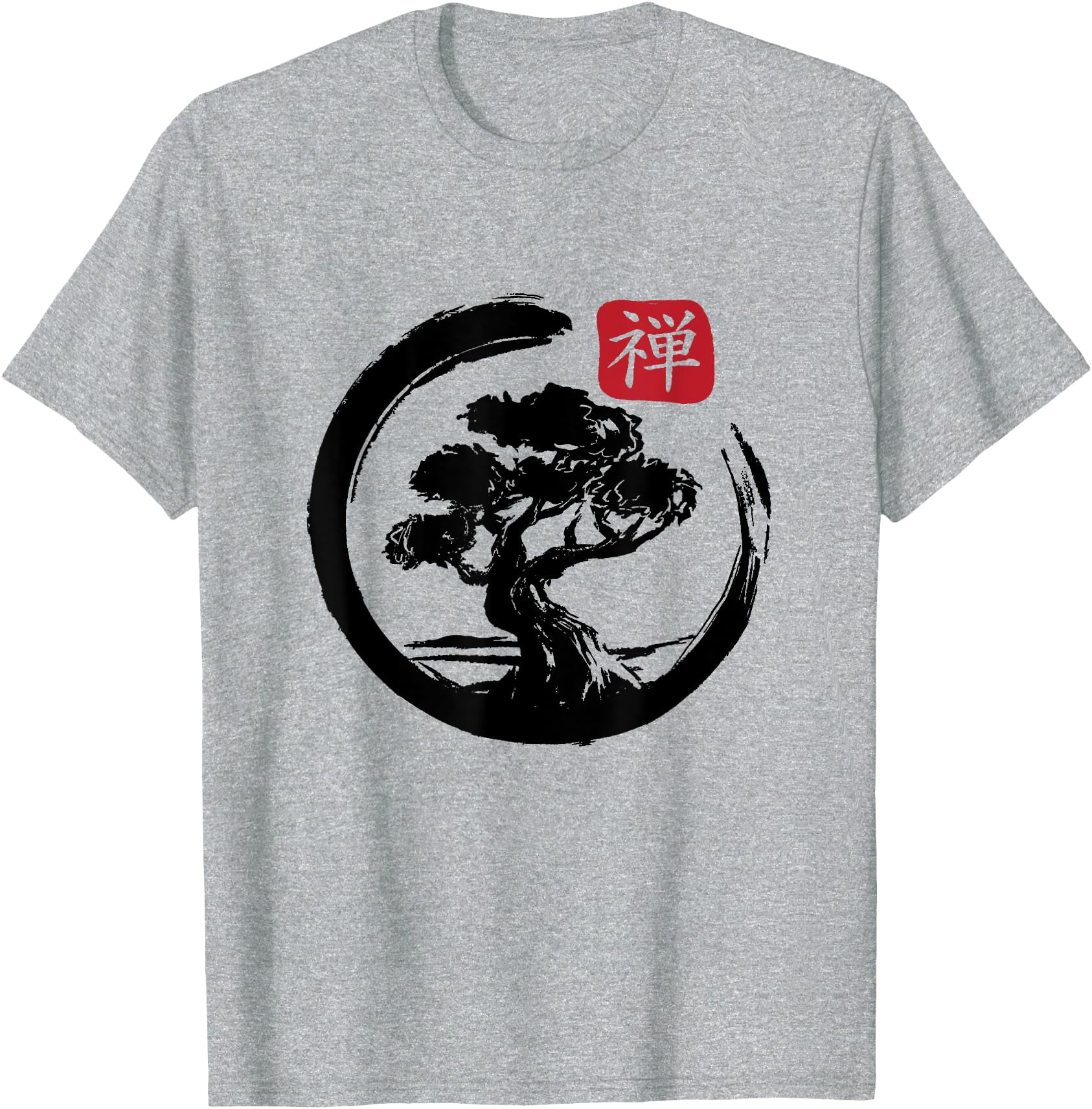 Bonsai Tree Japan Zen Japanese Gift Softstyle Unisex T-Shirt,Sport Grey ...