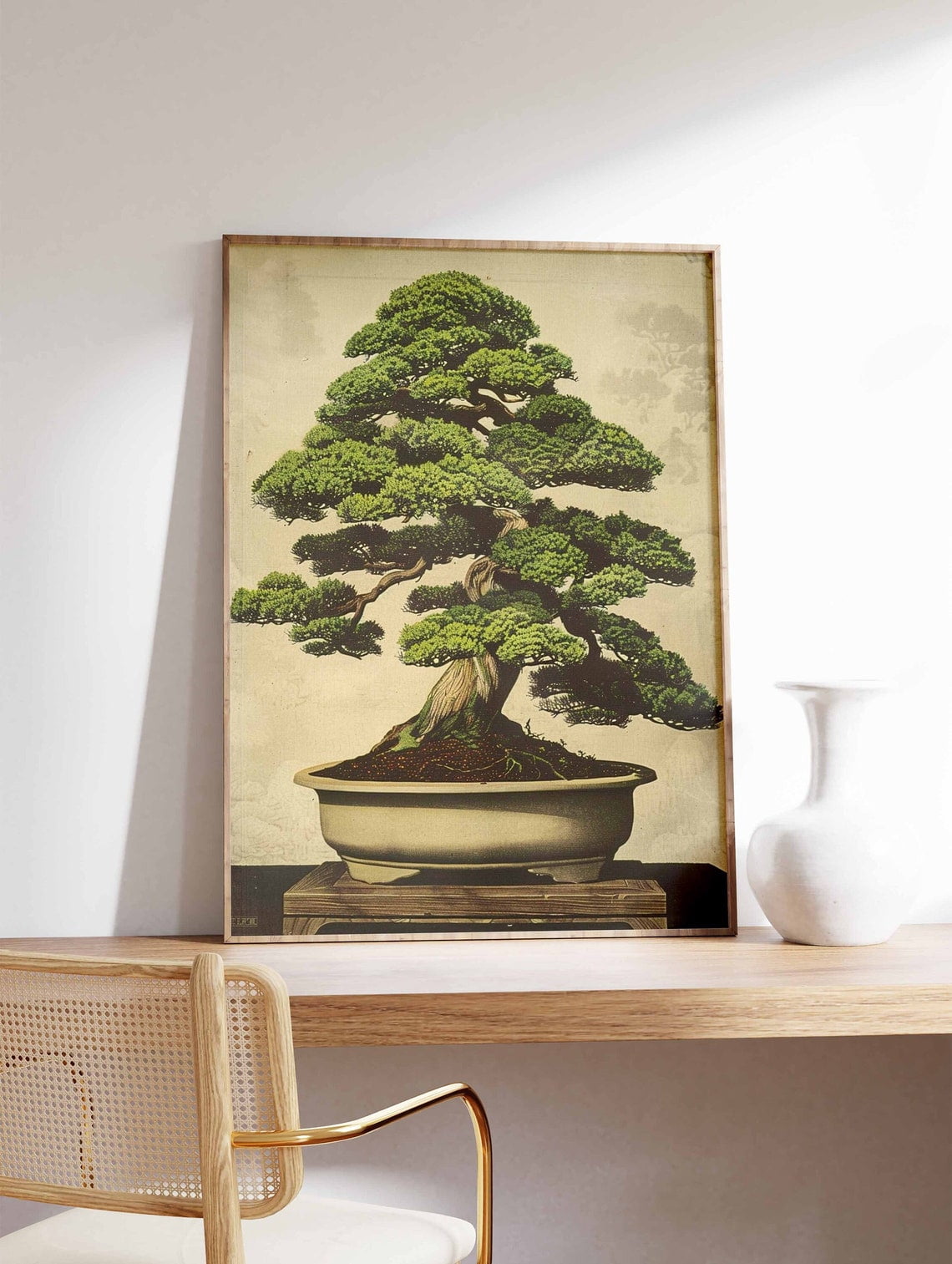 Bonsai Tree Japanese Floral Traditional Oriental Art Unframed Paper ...
