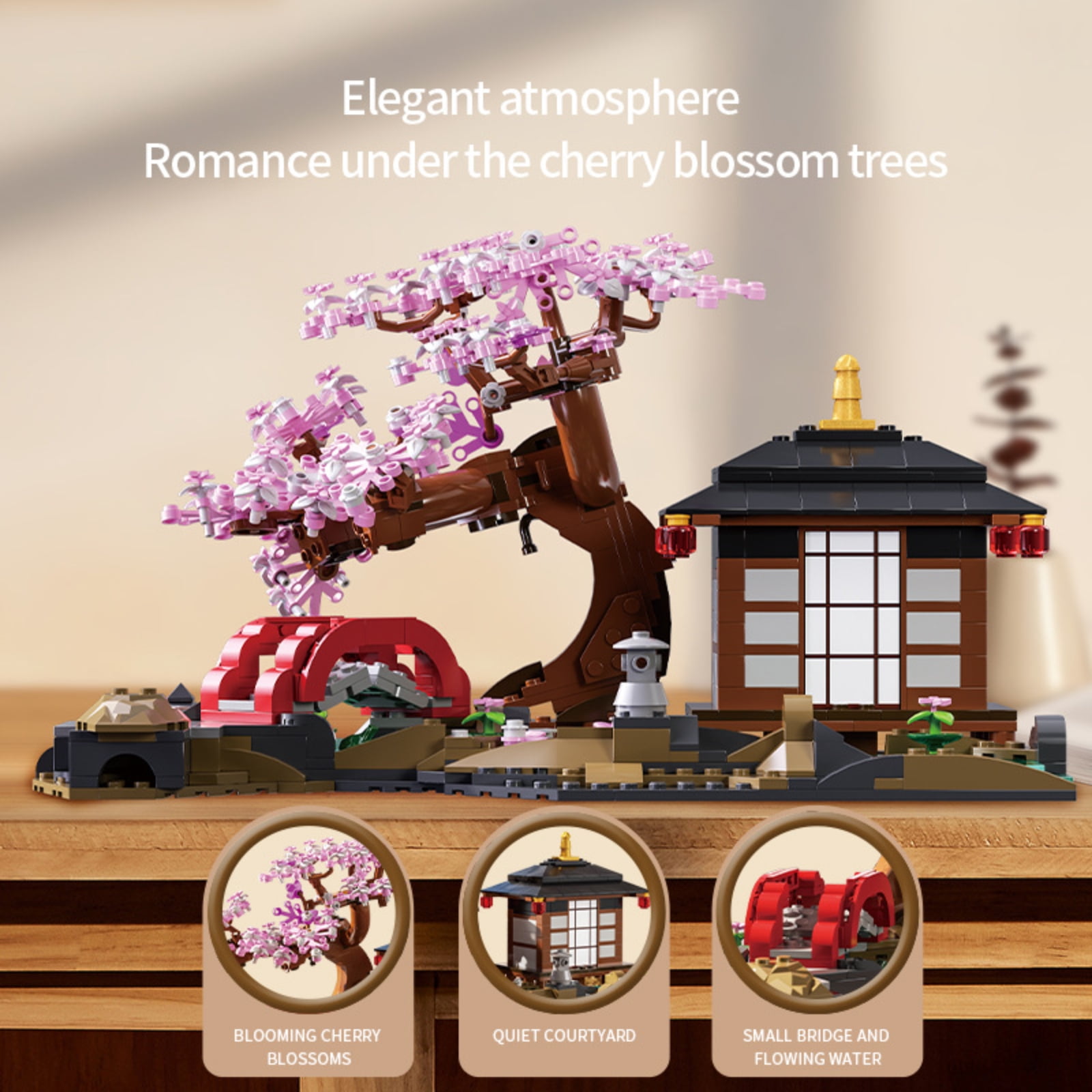 Bonsai Tree Kit, 7"Bonsai Tree Minifigure, Japanese Garden Building Set ...