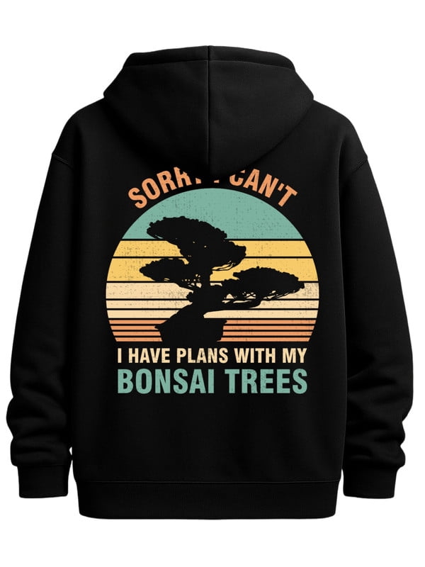 Bonsai Tree Lover hoodies funny humor men sweatshirts black Warm ...
