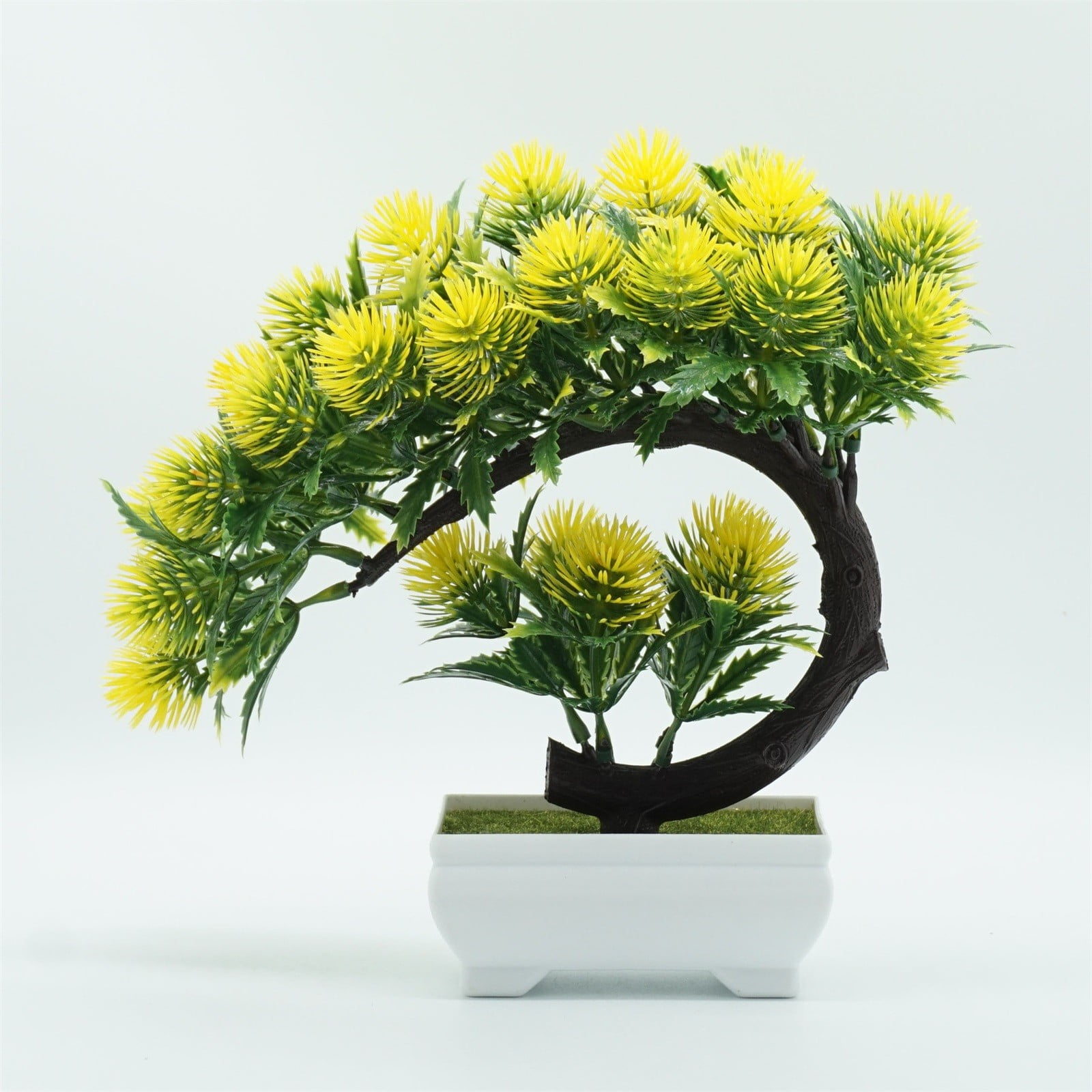 Bonsai Tree Potted Artificial Bonsai Tree With Cement Pot Home And ...