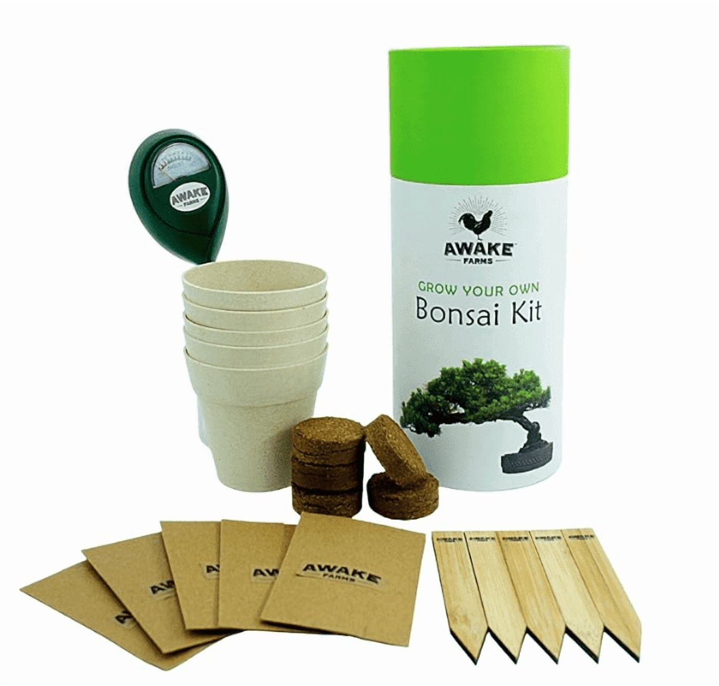 Awake Farms, Bonsai Tree Starter Kit, soil discs, planting seeds ...