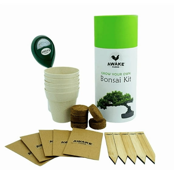 Awake Farms, Bonsai Tree Starter Kit, soil discs, planting seeds ...