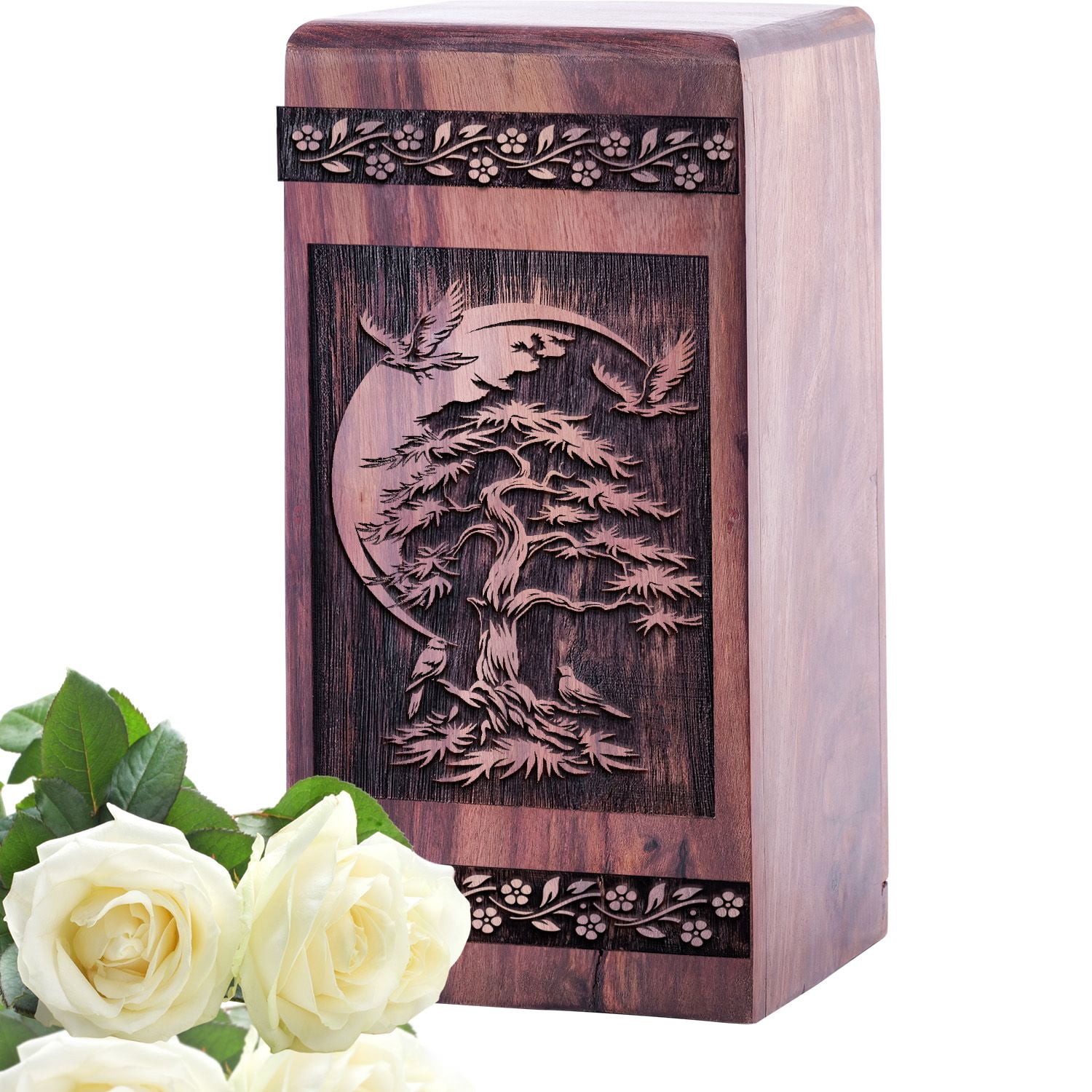 Bonsai Tree Urn - Wooden Urns For Human Ashes Adult Male - Large Adult ...