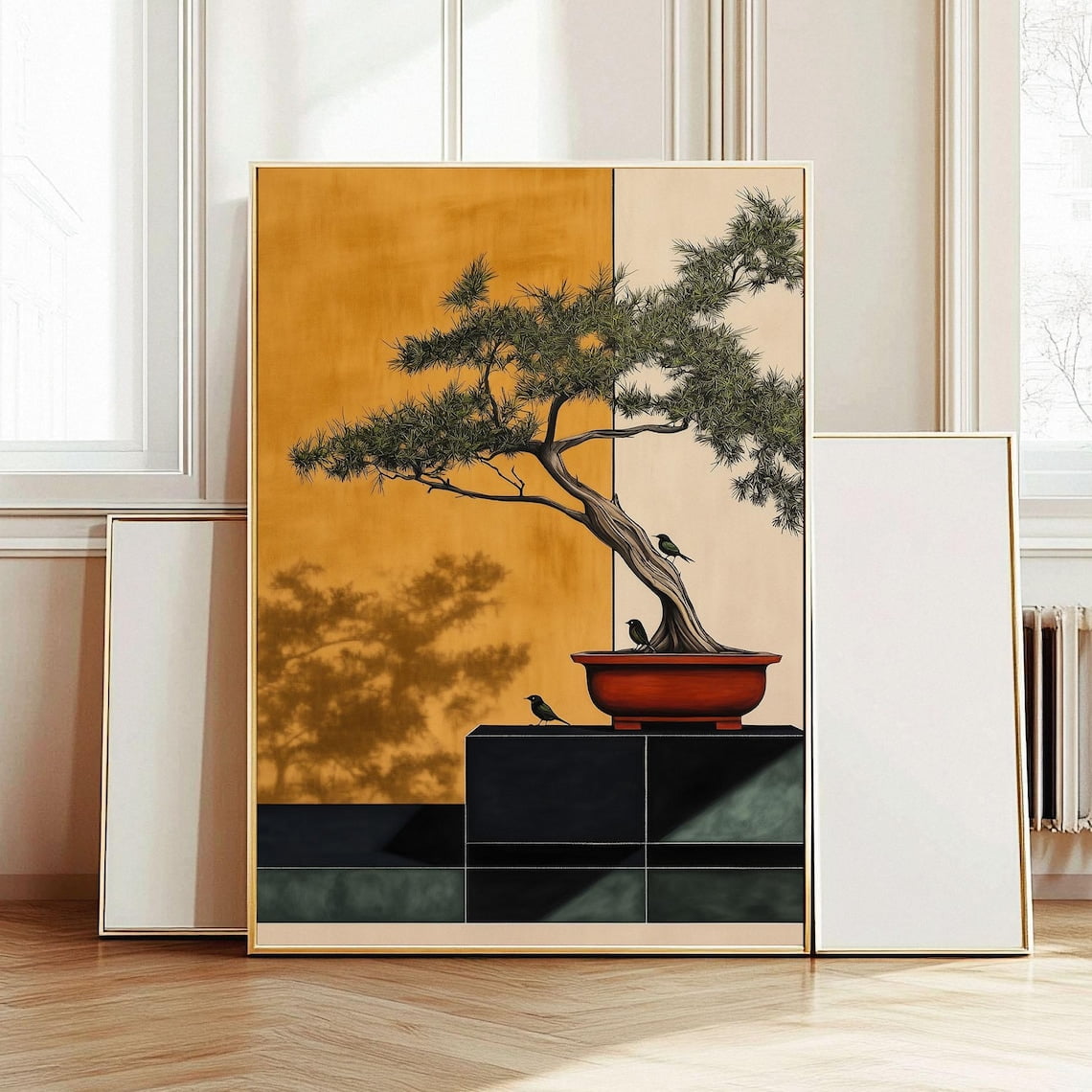 Bonsai Tree Wall Art Digital Print Drawing Japanese Artwork ...
