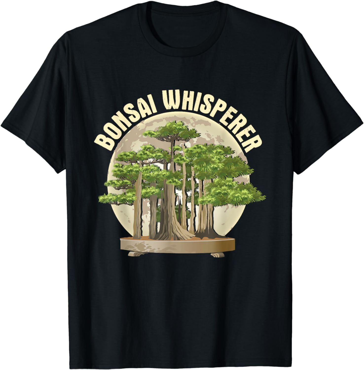 Bonsai Whisperer - Retro Gardener Nature Bonsai Tree Lover T-Shirt ...