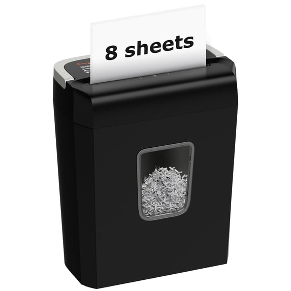 Bonsaii 8-Sheet Cross-Cut Paper Shredder, P-4 Security, Shreds Credit ...