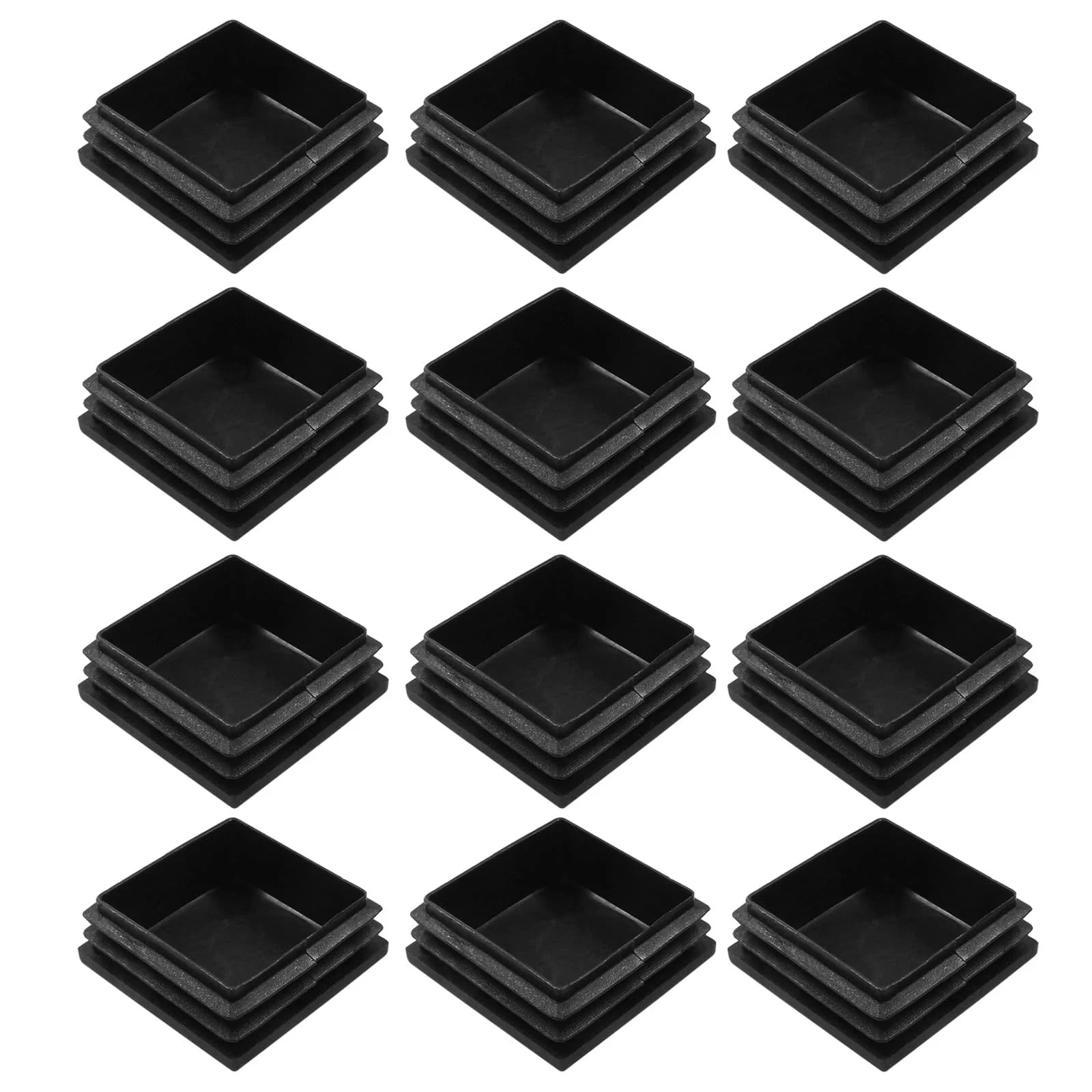 Bonsicoky 12 Pack 2" Square Plastic Plugs, Black Tubing Length: 2", 12 ...