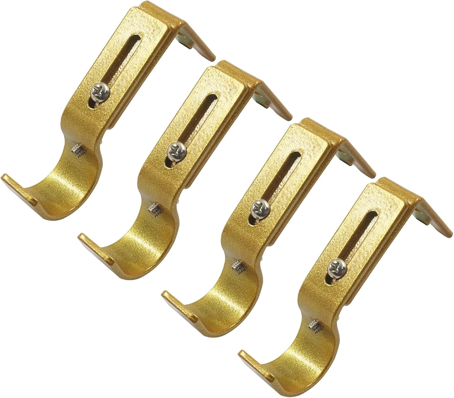 Bonsicoky 4 Pack Adjustable Curtain Rod Brackets - Premium Wall Mount ...