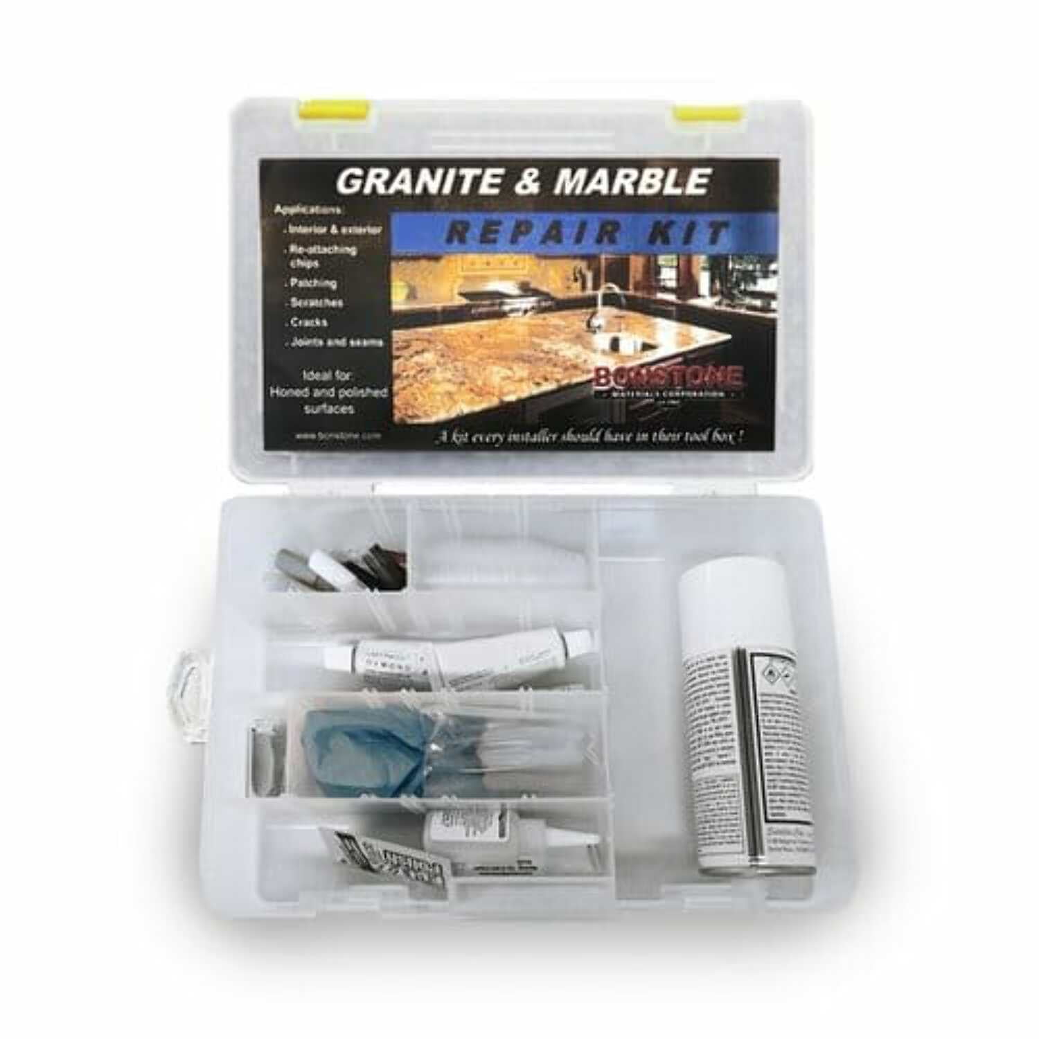 Bonstone Granite & Marble Repair Kit Fix Chips Scratches Breaks ...
