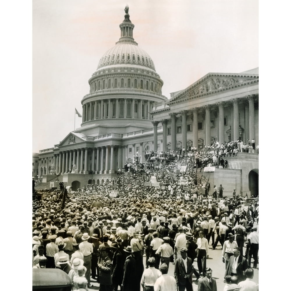 Bonus Army Veterans Protest The Adjournment Of Congress Before The ...