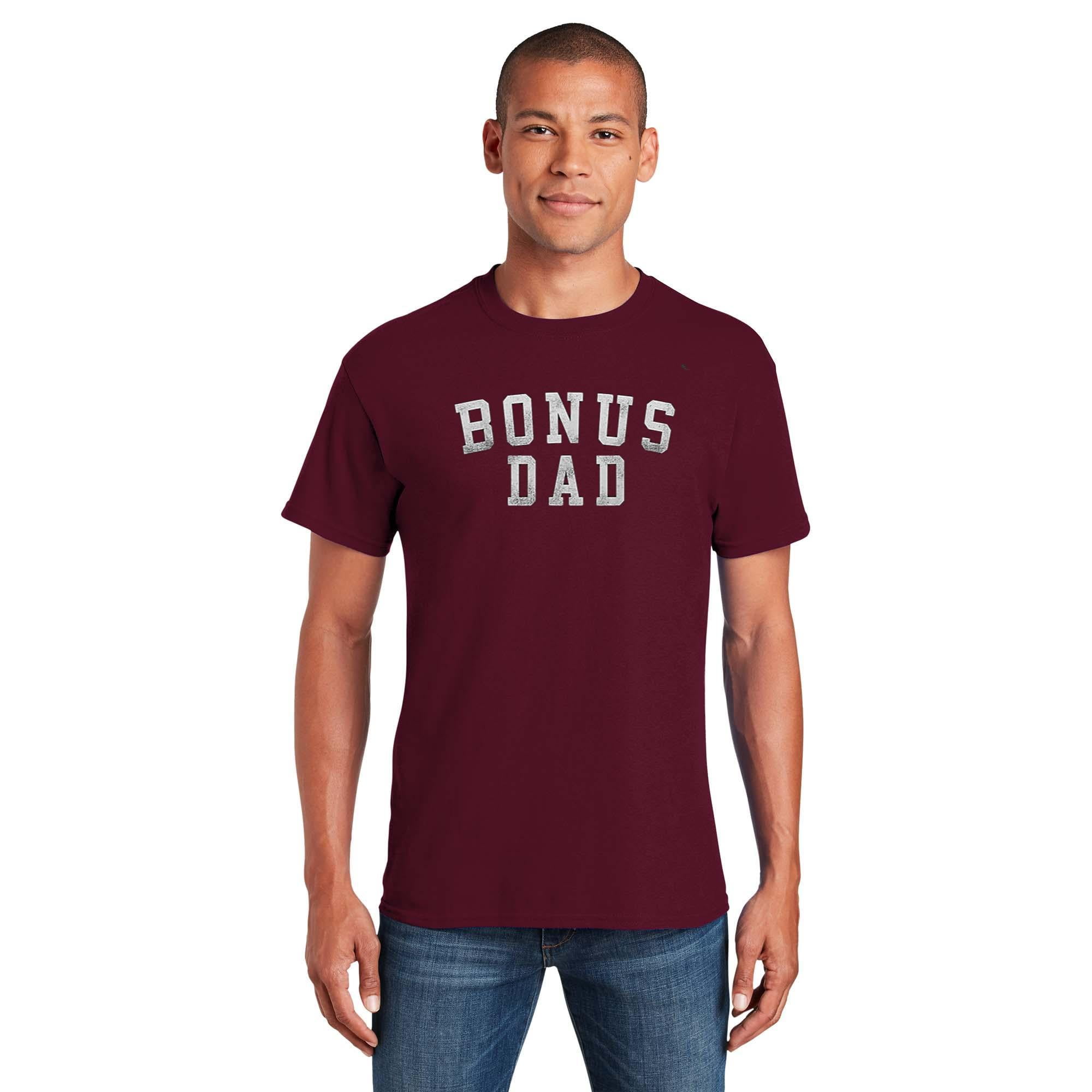 Bonus Dad Classic Bold Font Father's Day Stepfather Simple Gift T-Shirt ...