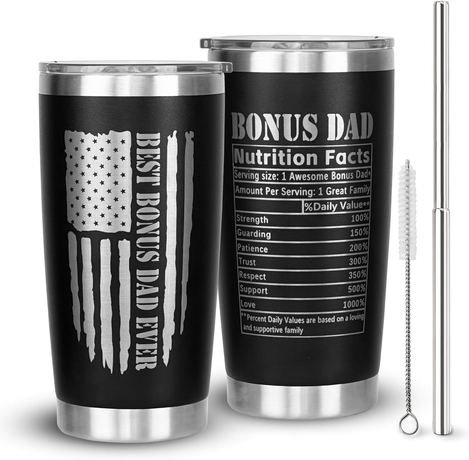 Bonus Dad Gifts--20oz Tumbler With Straw And Lid--Birthday,Christmas ...