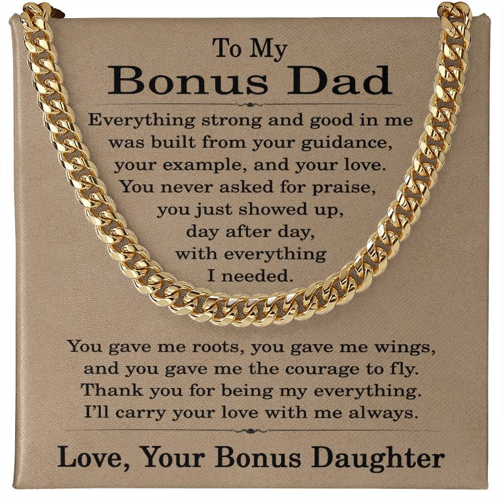 Bonus Dad Gifts from Daughter, to My Bonus Dad Necklace, Bonus Dad ...