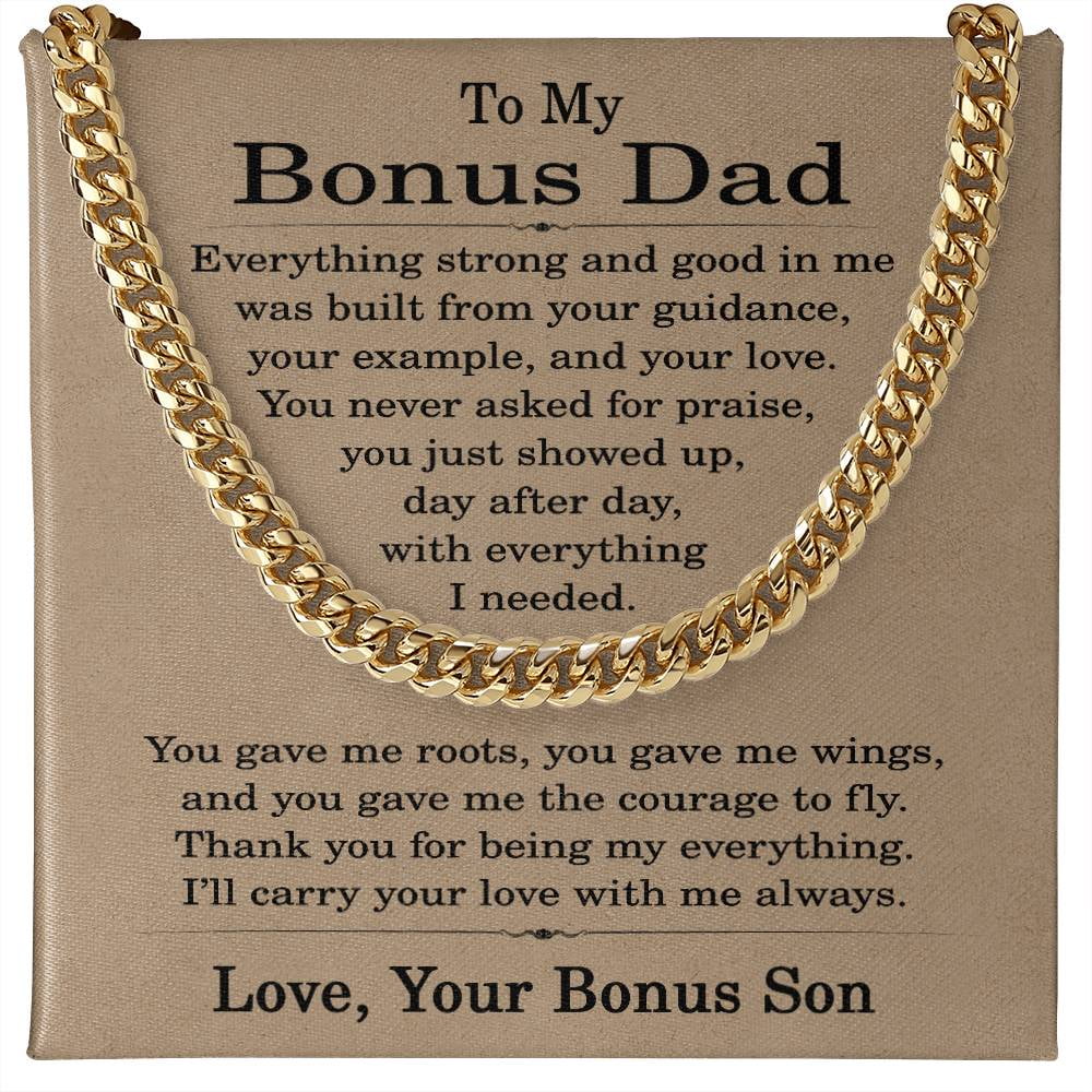 Bonus Dad Gifts from Son, to My Bonus Dad Necklace, Bonus Dad Gifts for ...