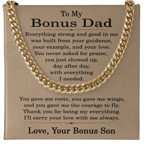 Bonus Dad Gifts from Son, to My Bonus Dad Necklace, Bonus Dad Gifts for ...