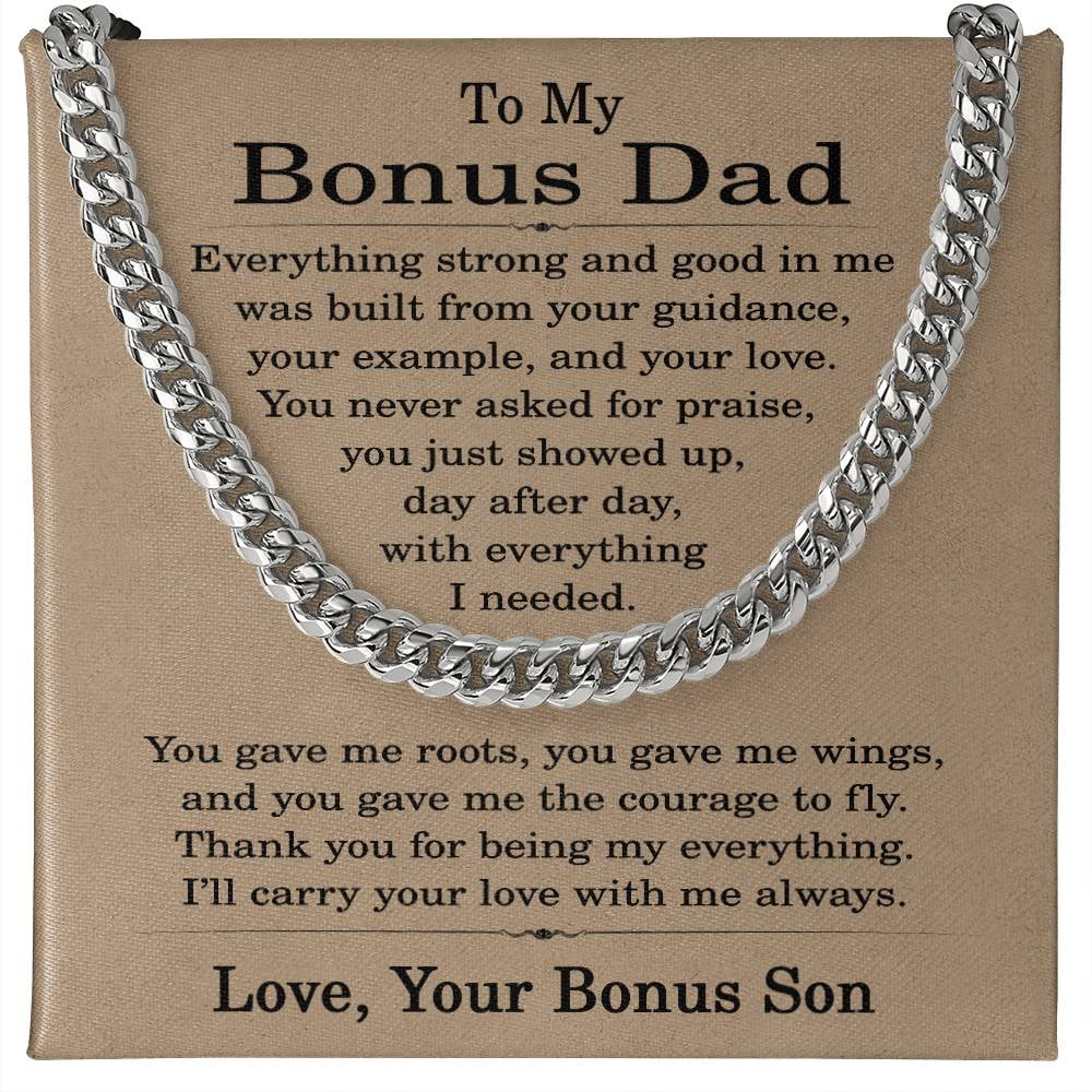 Bonus Dad Gifts from Son, to My Bonus Dad Necklace, Bonus Dad Gifts for ...