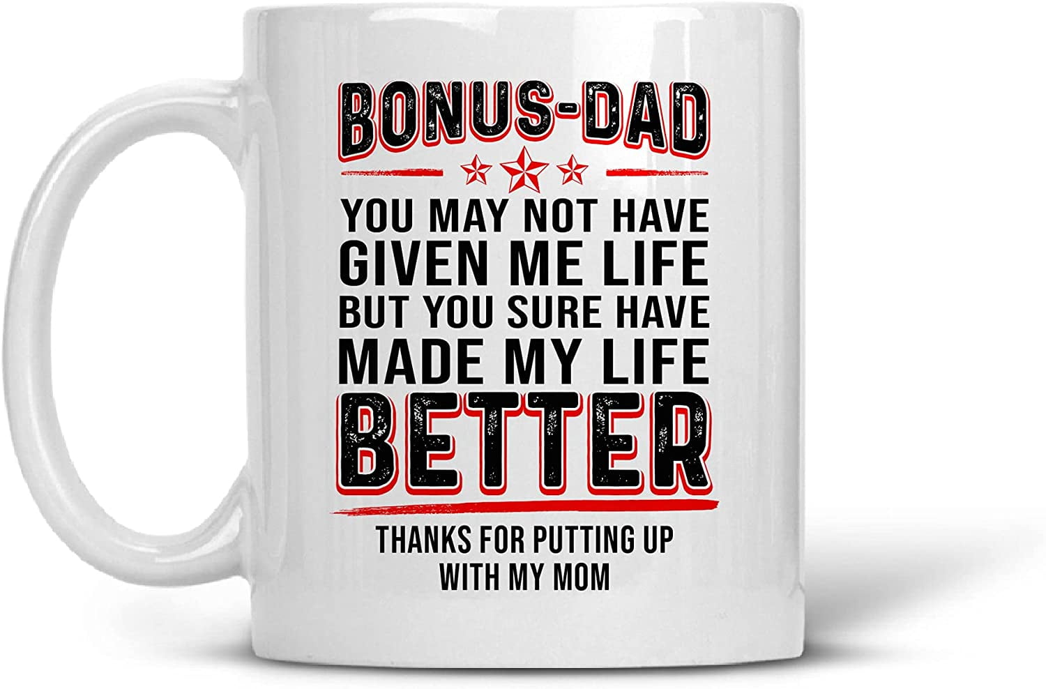 Bonus Dad Mug Gift for Stepdad, Grandpa, Uncle - Funny Father's Day ...