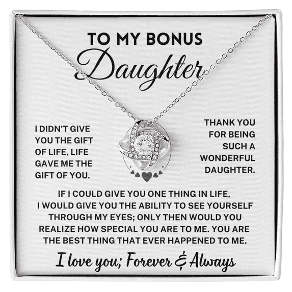 To My Bonus Daughter Forever & Always Necklace A Meaningful Necklace ...