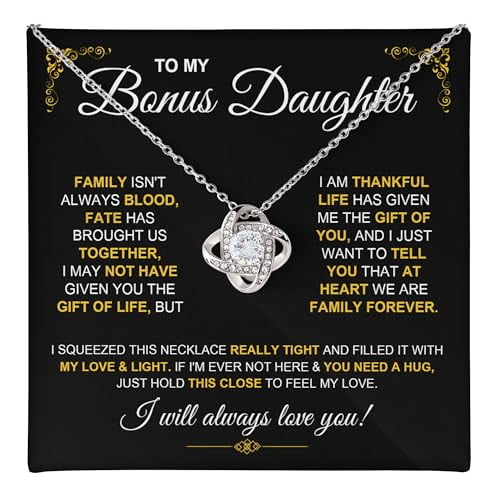 To My Bonus Daughter Necklace On Birthday Graduation, Jewelry ...