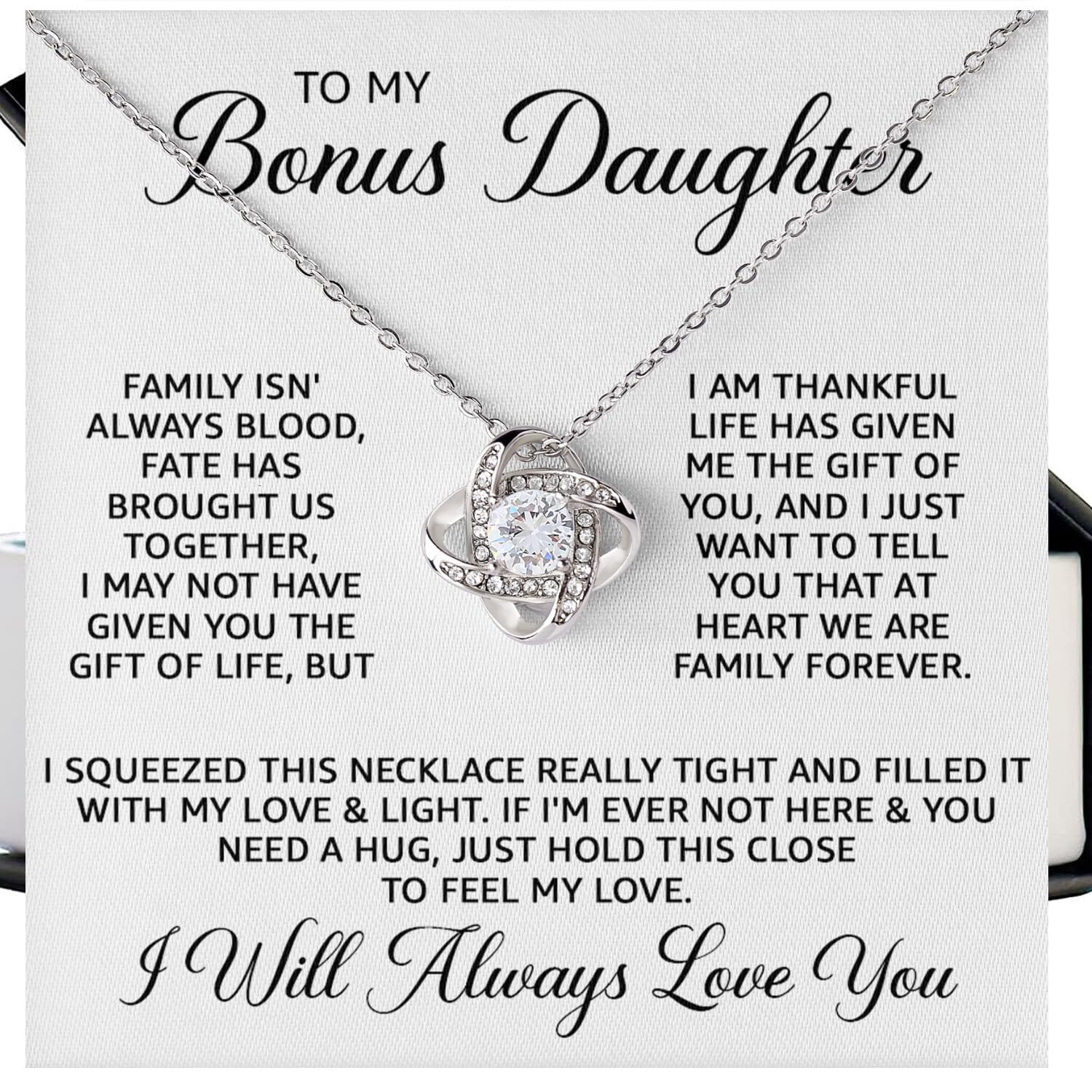 To My Bonus Daughter Necklace, Stepdaughter From Stepmom, Stepdaughter ...
