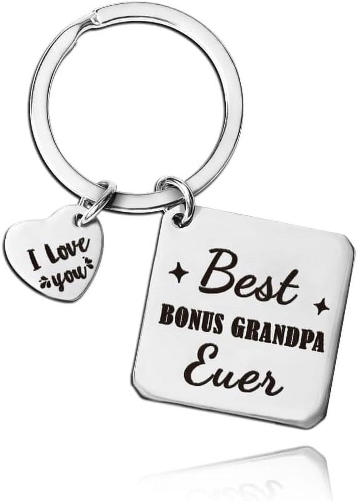 Bonus Grandpa Keychain Gift Ideas, Best Bonus Grandpa Ever Keychain for ...