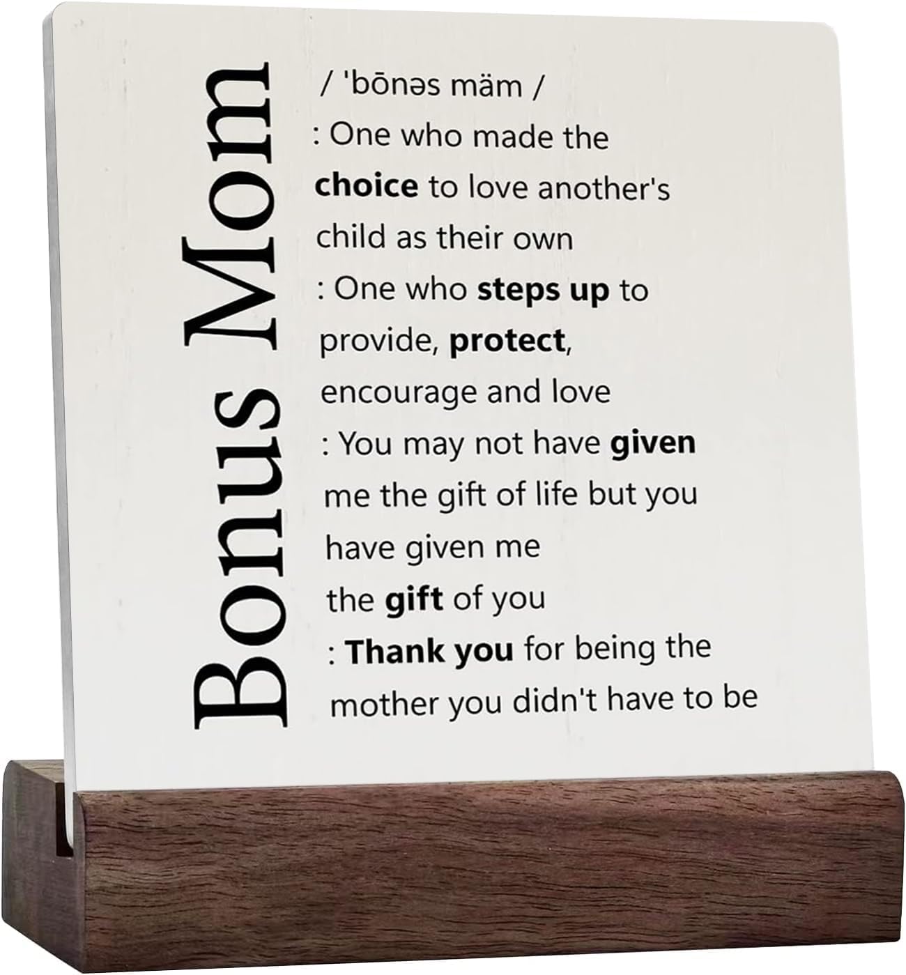 Bonus Mom Definition Ceramic Table Sign Step Mom Ceramic Table Sign ...
