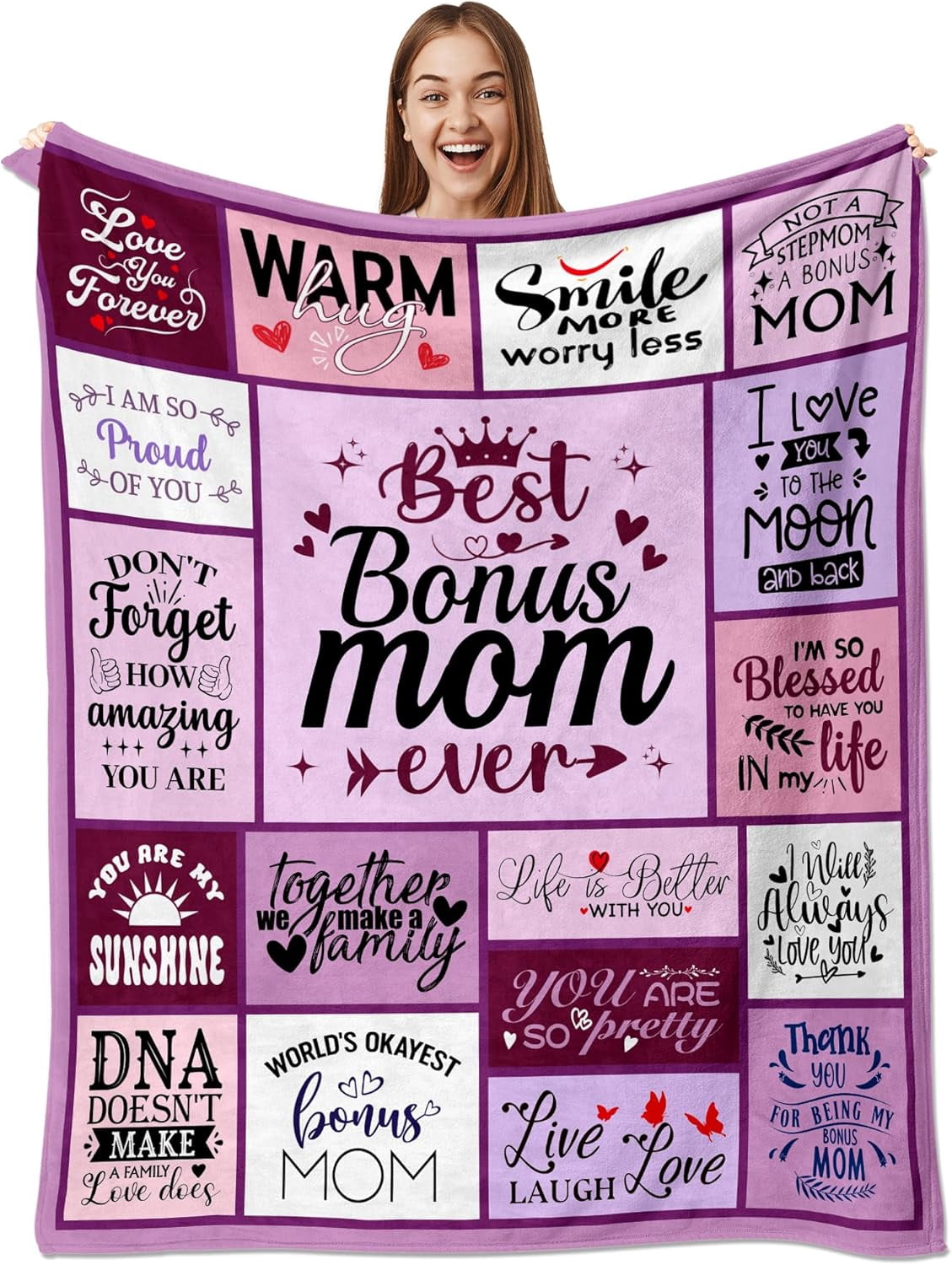Bonus Mom Gifts Blanket - Bonus Mom Gifts - Birthday Gifts for Bonus ...