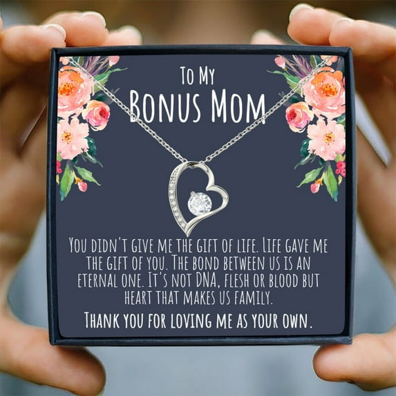 Bonus Mom Gifts, Love You To The Moon Necklace, Sterling Silver with ...