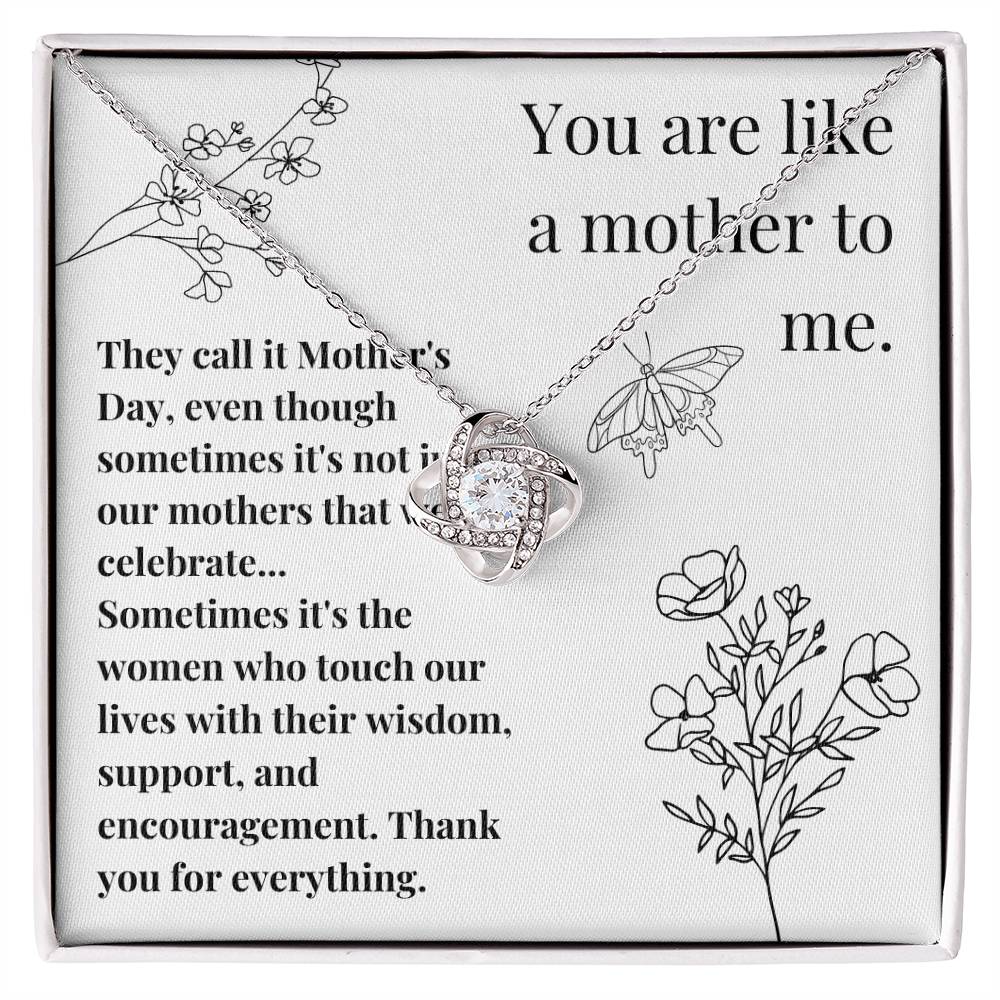 Bonus Mom - Love Knot Necklace - Message Card & Gift Box - Walmart.com