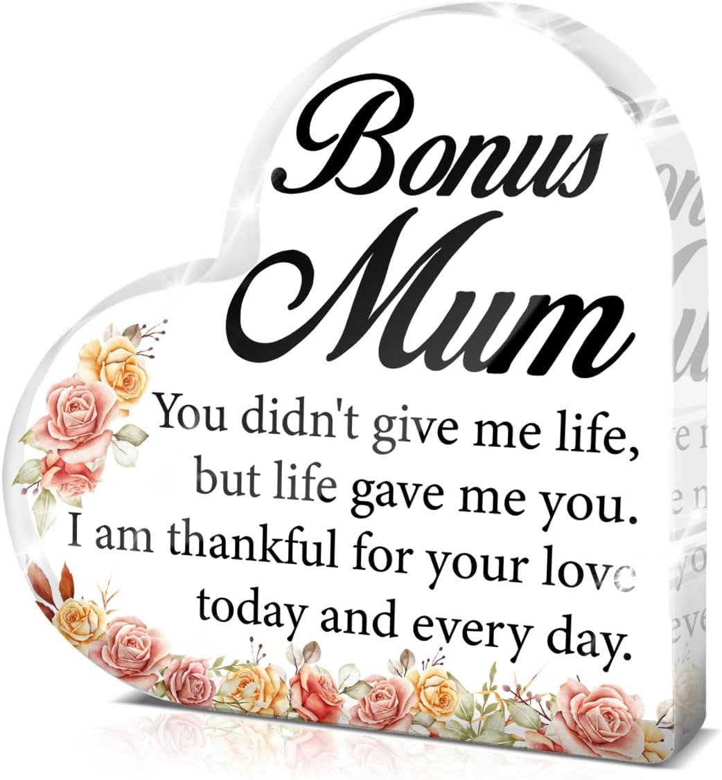 Bonus Mum Gifts From Daughter Son, Step Mom Gift for Birthday Christmas ...