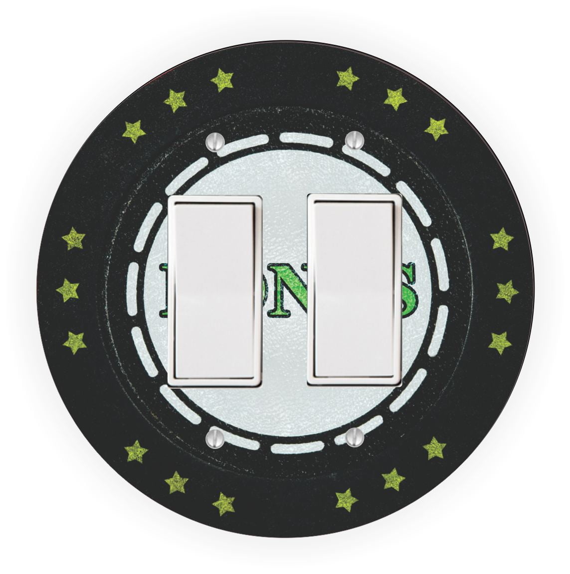 Bonus Poker Chip Design - Round Light Switch Plate Cover - Double ...
