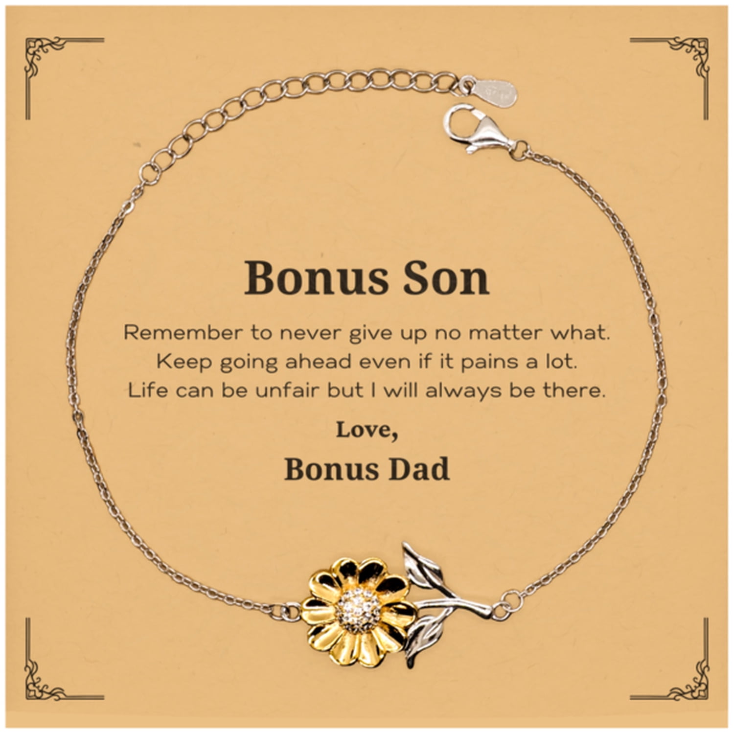 Bonus Son Motivational Gifts from Bonus Dad, Remember to never give up ...