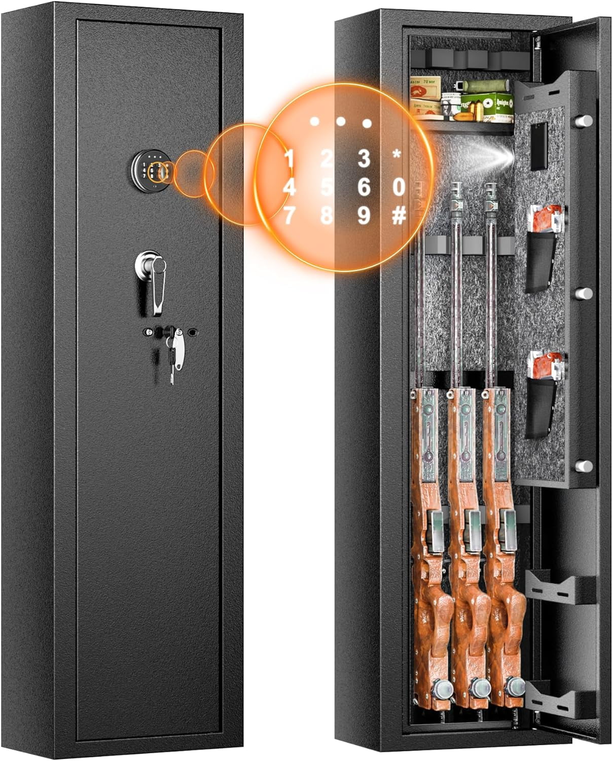 Bonusall 2 Gun Safe,Gun Locker for Home Rifle and Shotguns,Rifle Gun ...