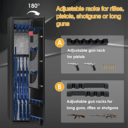 Bonusall 4-6 Gun Safe, Assembled Gun Safe for Rifles and Pistols,Quick ...