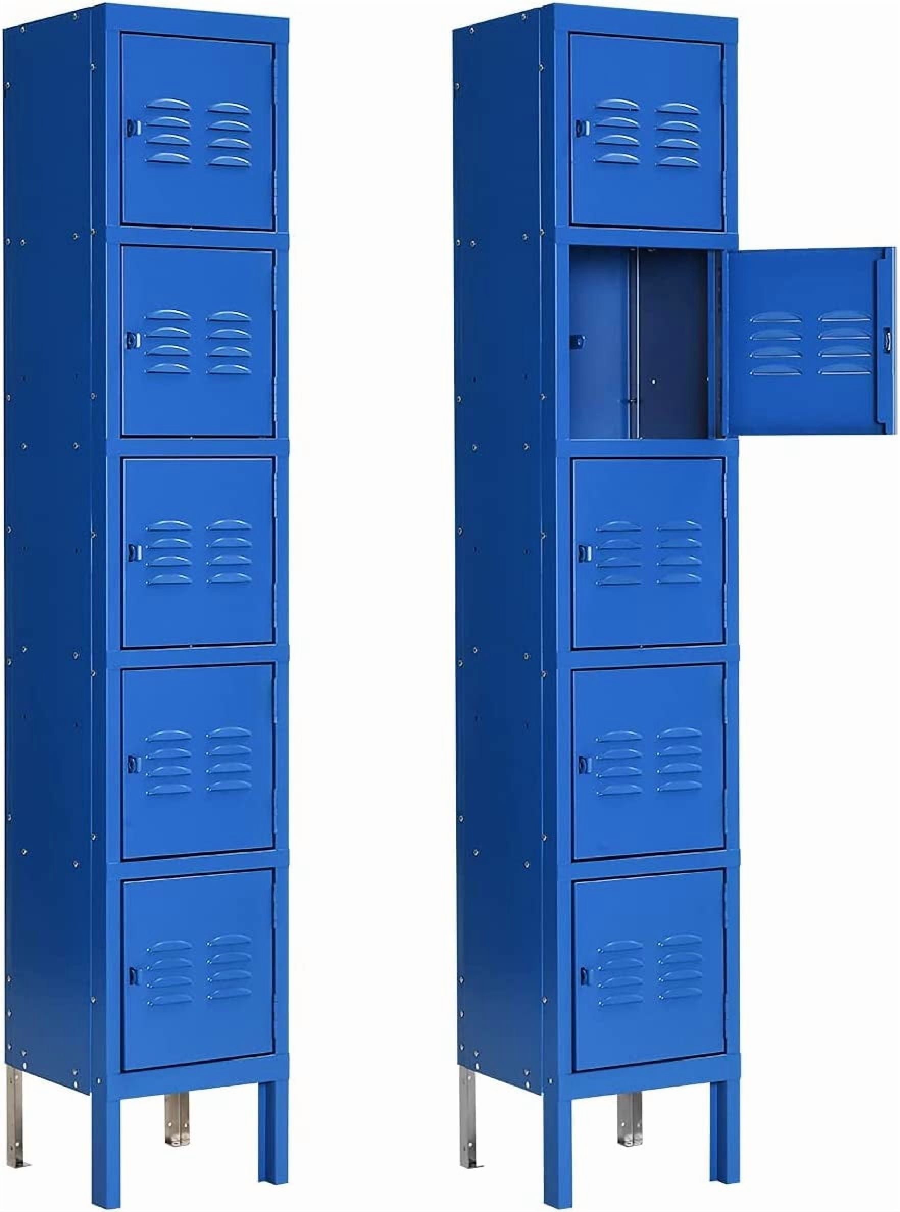Bonusall Metal Locker Cabinets 5-Tier Steel Lockers for School, Gym ...