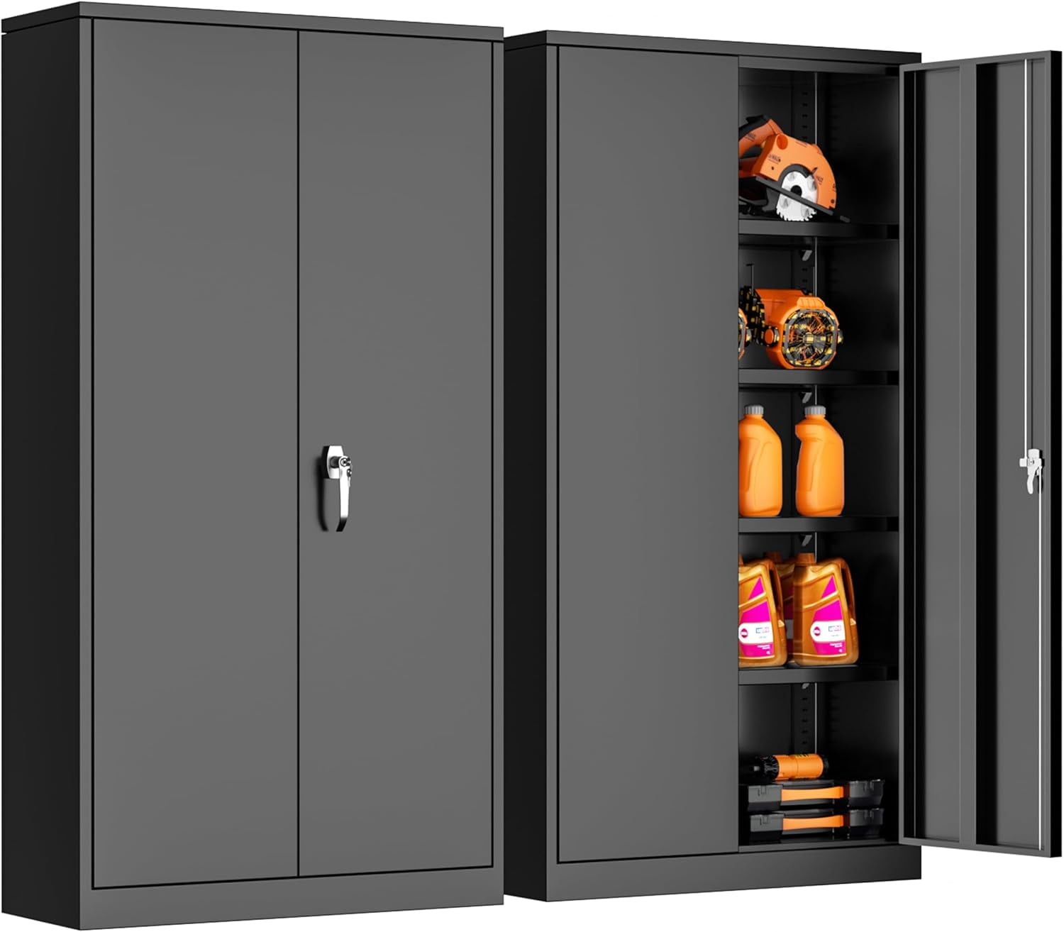 Bonusall Metal Storage Lockers,72" H Locking Steel Cabinet with Lock ...