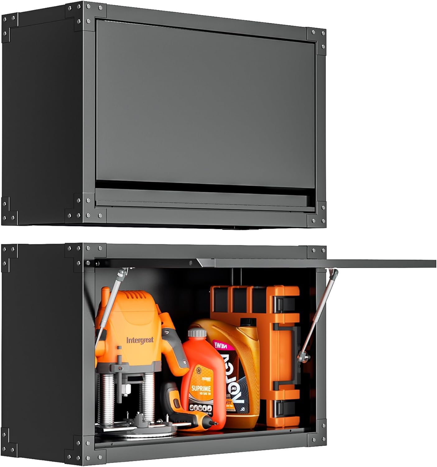 Bonusall Metal Wall Mounted Cabinet, Wall Cabinets with Lockable Doors ...