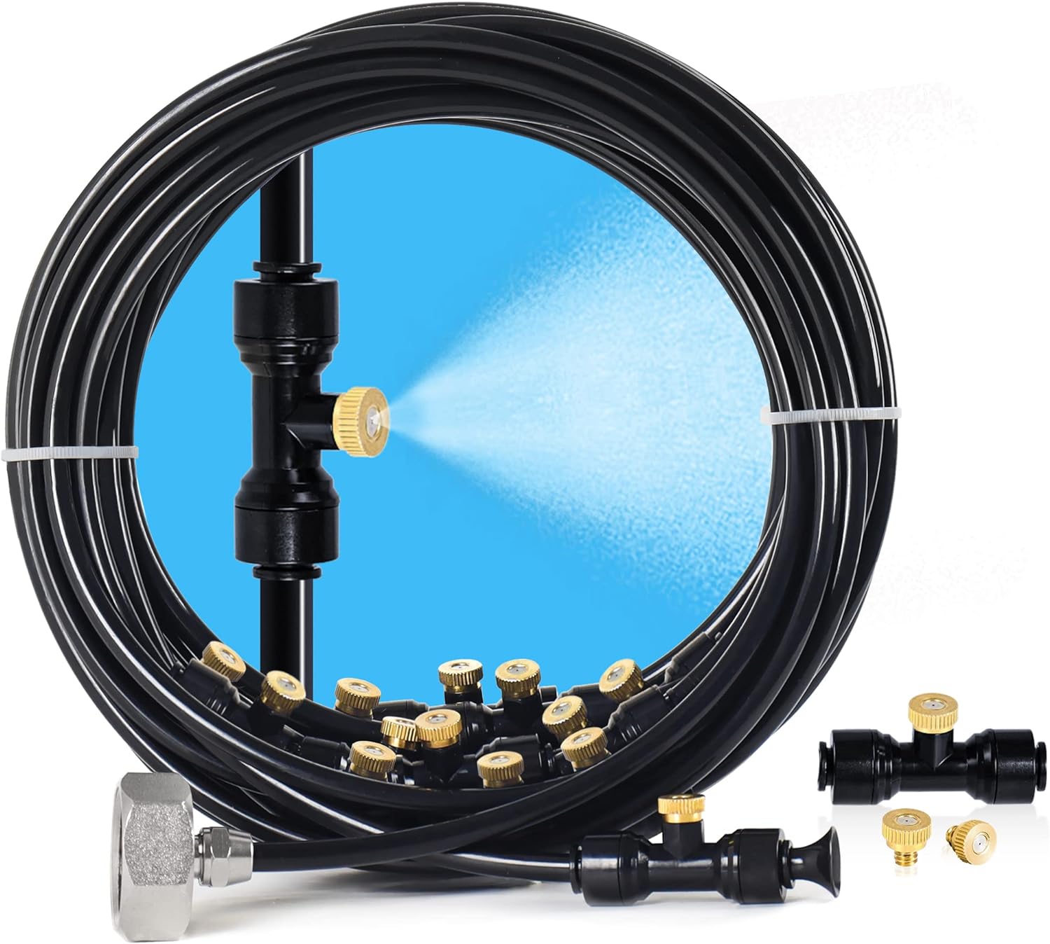 Bonviee Misters for Outside Patio - 75FT Misting Cooling System with 28 ...