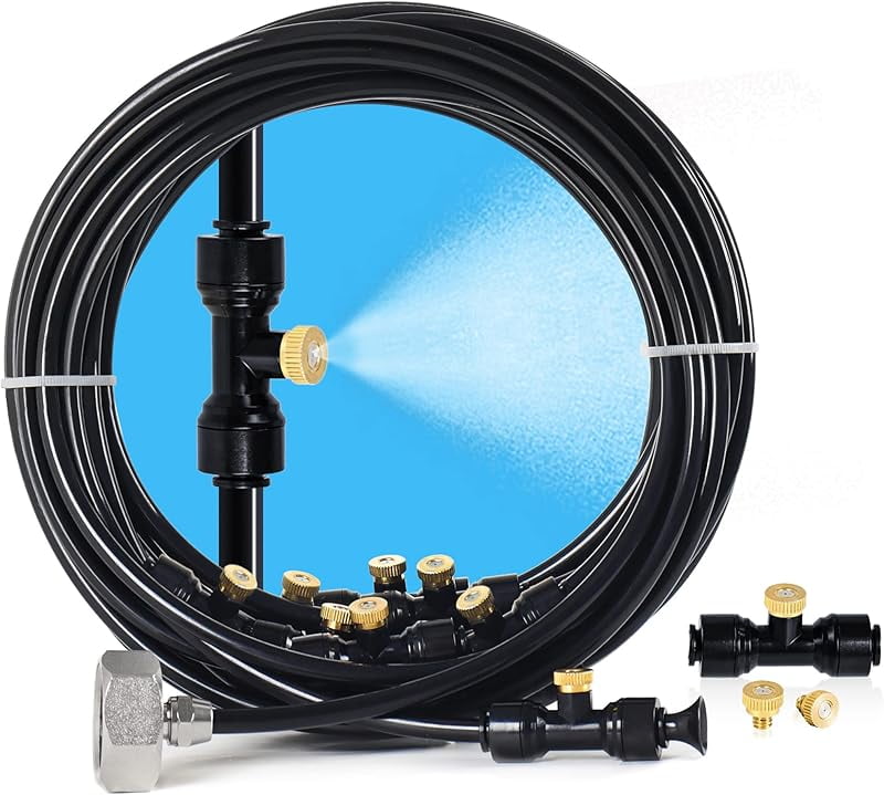 Bonviee Misters for Outside Patio - 75FT Misting Cooling System with 28 ...