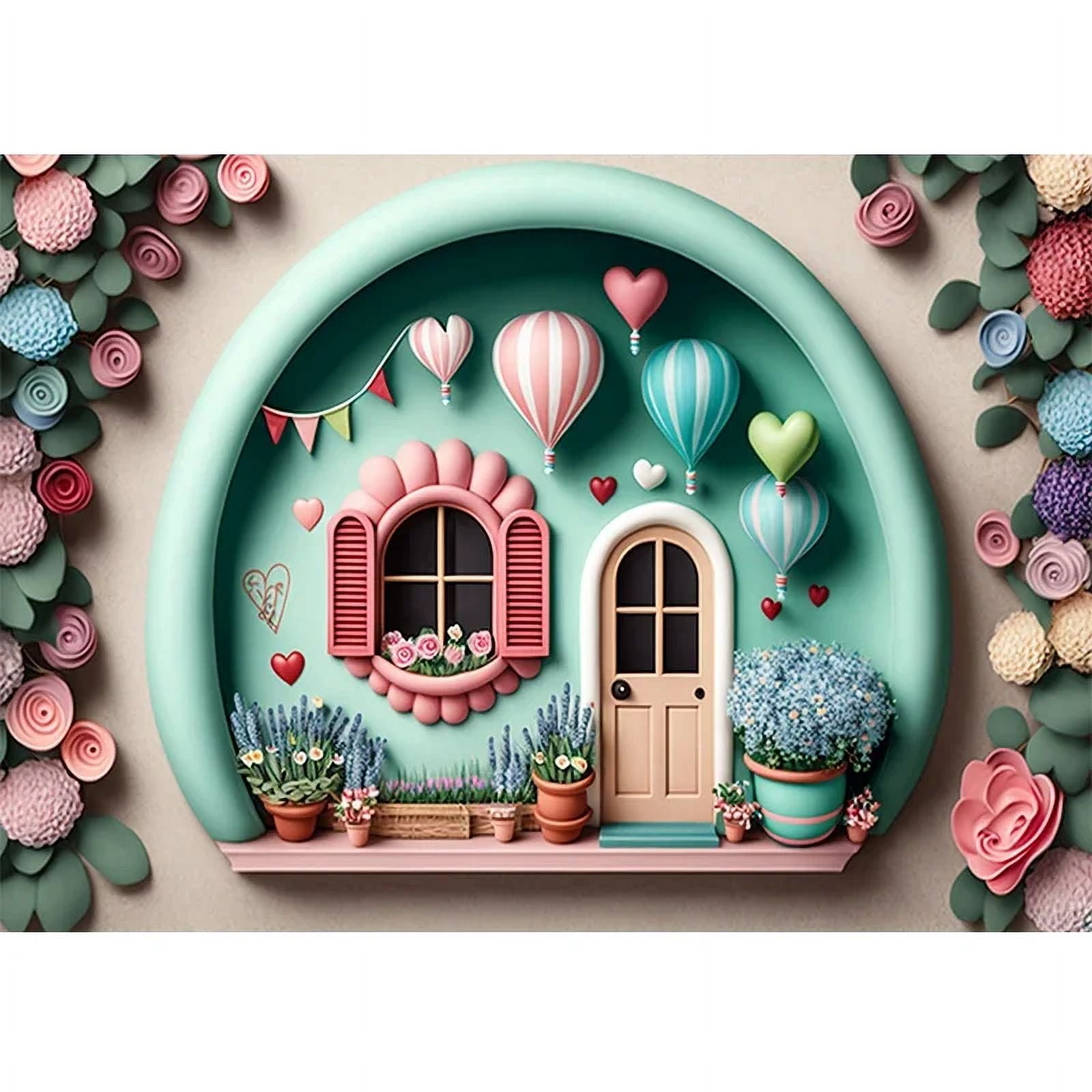 Bonvvie Photography Background Colorful 3D Balloon Newborn Baby ...