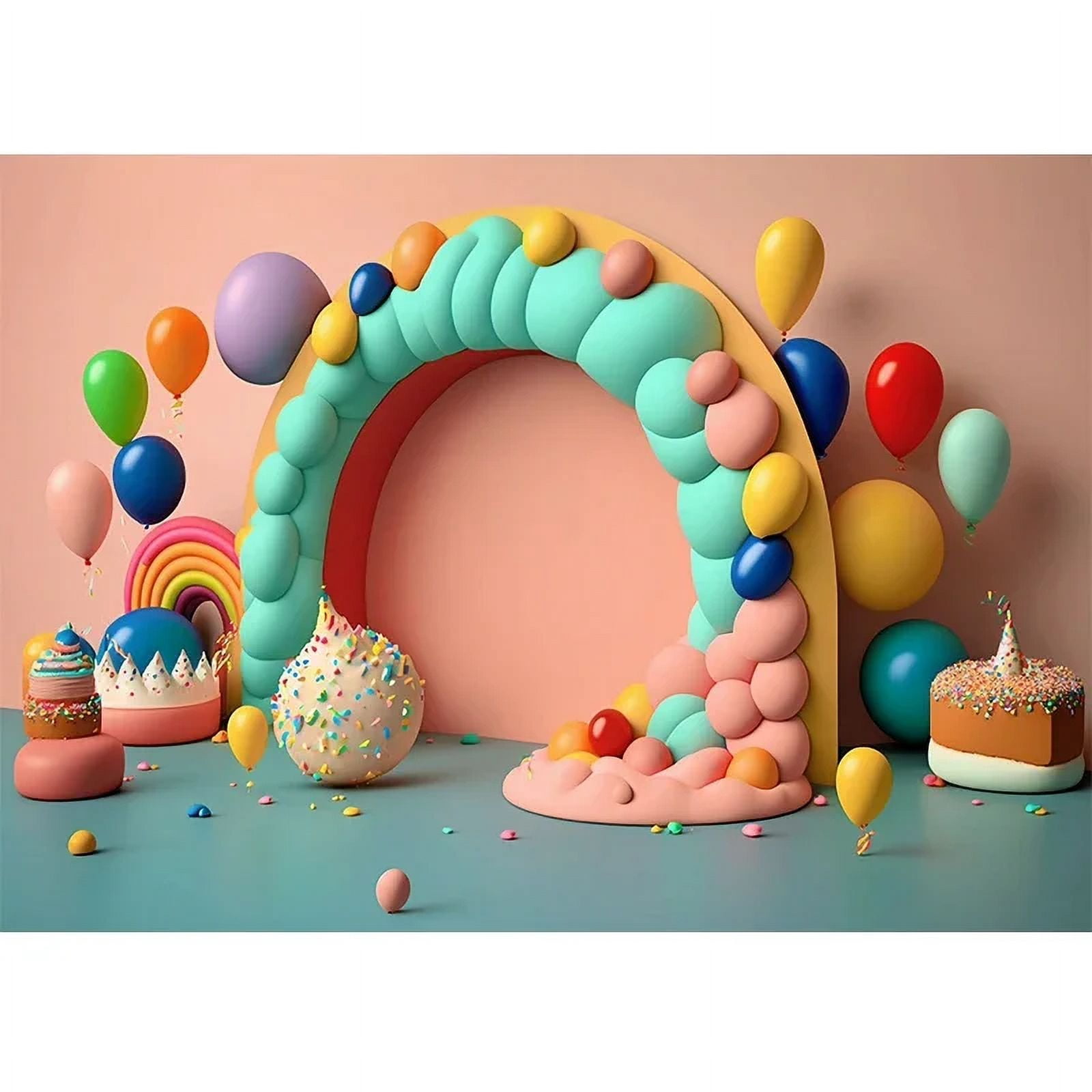 Bonvvie Photography Background Colorful 3D Balloon Newborn Baby ...