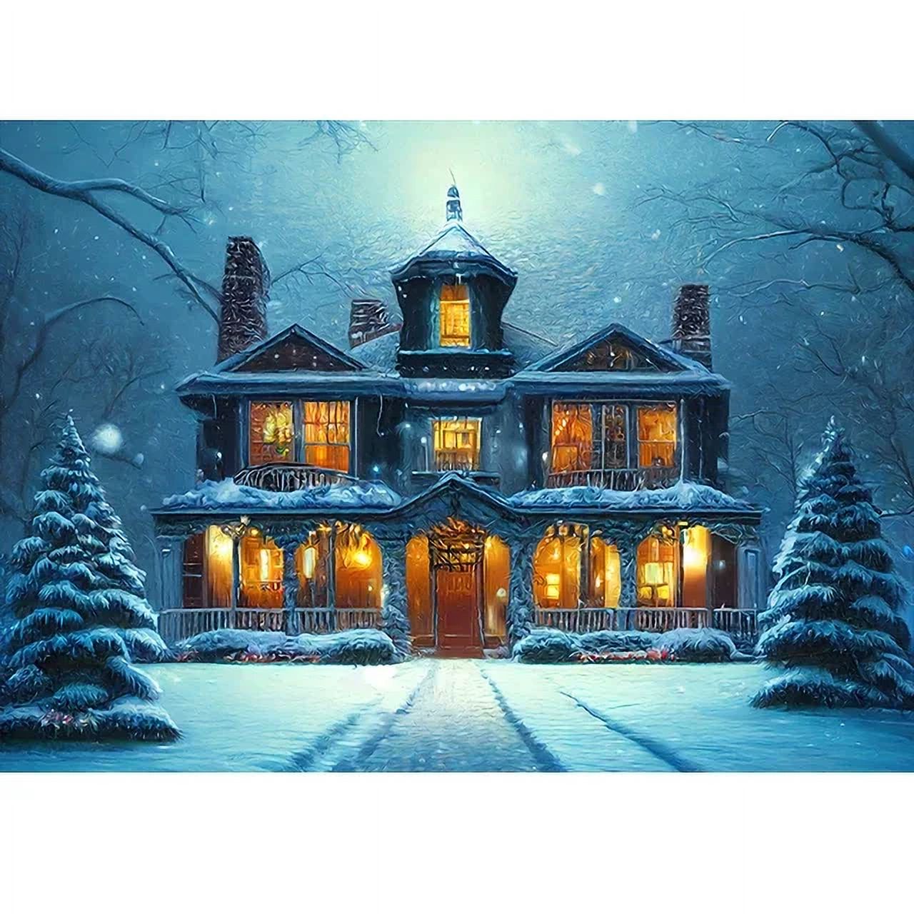 Bonvvie Photography Background Xmas Tree Fireplace Stocking Window Kids Portrait Photocall ...