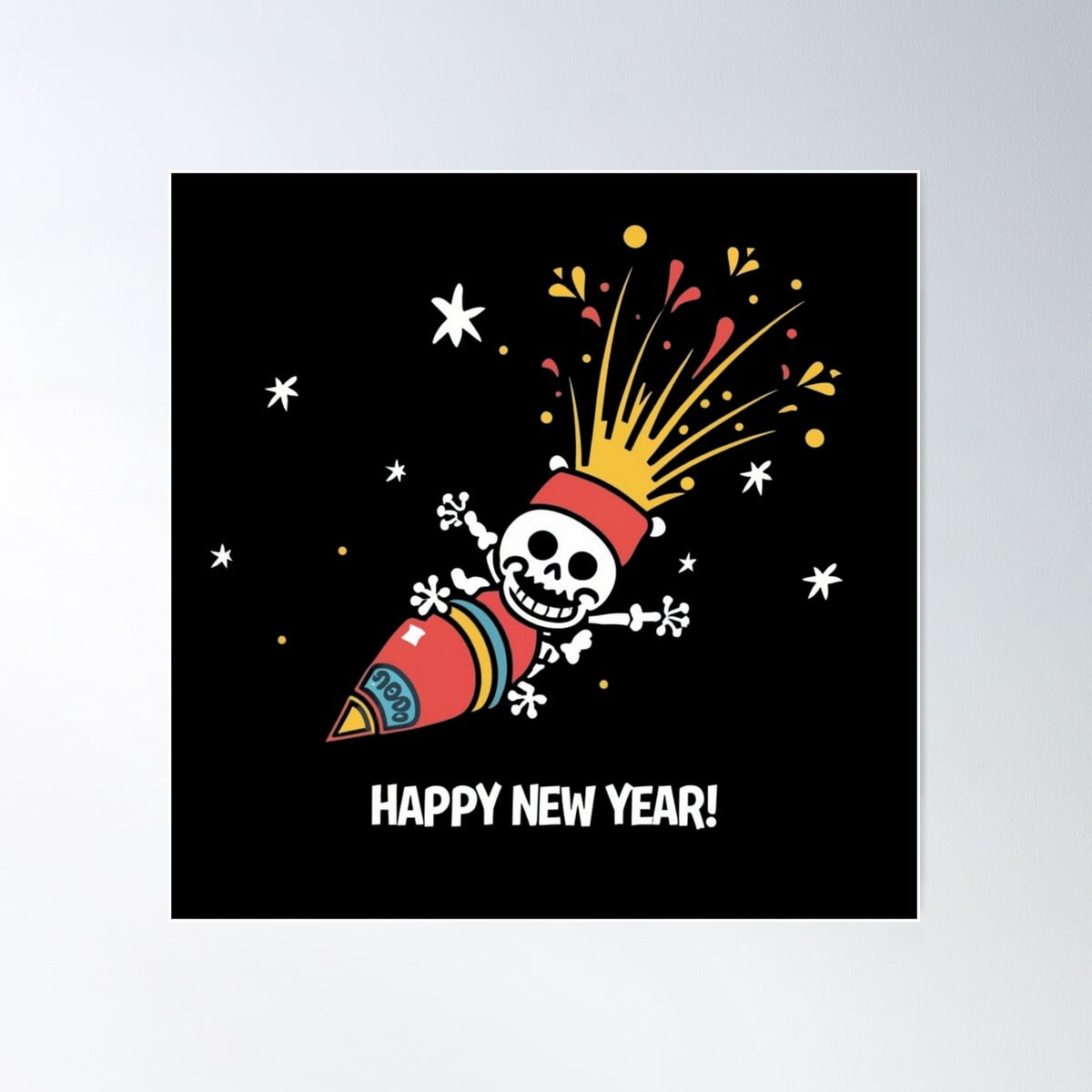 Bony Blast: Welcoming The New Year Poster Wall Art, Modern Wall Decor ...