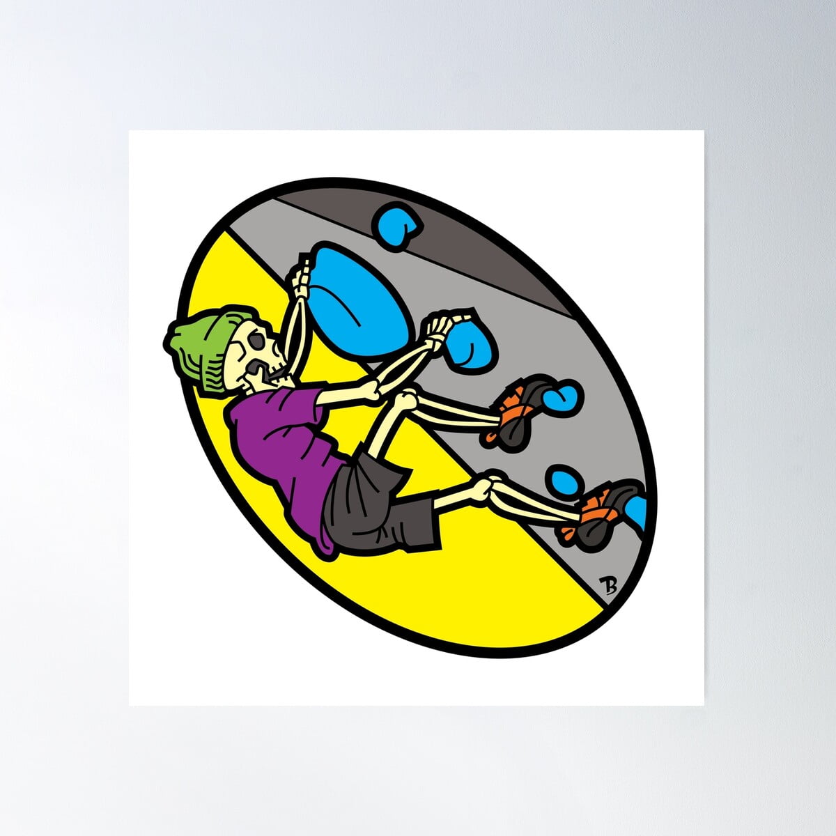 Bony Bouldering Poster Wall Art, Modern Wall Decor For Living Room ...