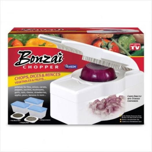 Bonzai Chopper Vegetable and Fruit Chopper, 2 Blades and 3 Storage ...